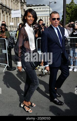Liya Kebede arriving at the Lanvin show as a part of Paris Fashion Week ...