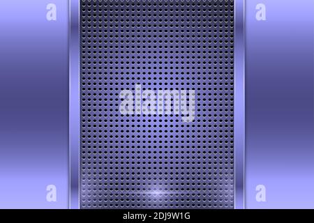 Abstract dark purple perforated metal texture background featuring a ...