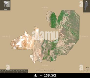 Salta, province of Argentina. High resolution satellite map Stock Photo ...
