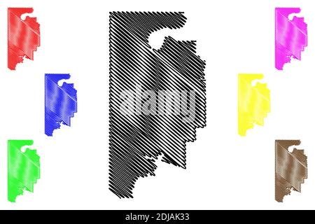 Leflore County (Mississippi) outline map set Stock Vector Image & Art ...