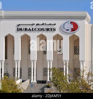 Dubai UAE Dubai Law Courts Stock Photo - Alamy