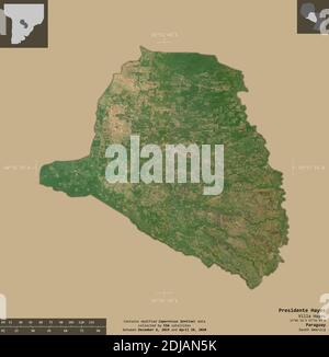 Presidente Hayes, department of Paraguay. High resolution satellite map ...