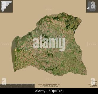 Soriano, department of Uruguay. High resolution satellite map ...