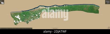 Vargas, state of Venezuela. High resolution satellite map Stock Photo ...