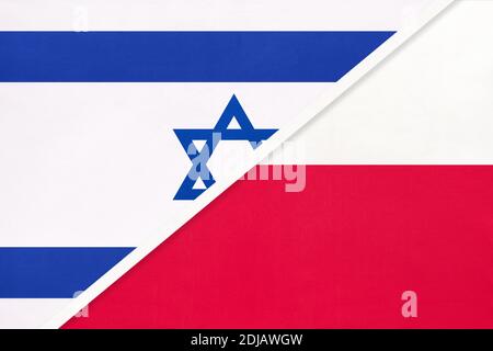 Flags of Poland and Israel Stock Photo - Alamy