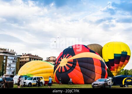 Igualada, Barcelona, July 10, 2020. 24rd European Balloon Festival ...