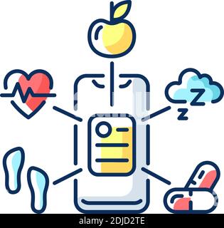 Digital patient data RGB color icon Stock Vector Image & Art - Alamy