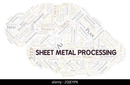 Sheet Metal Processing typography word cloud create with text only ...
