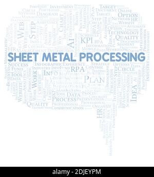 Sheet Metal Processing typography word cloud create with text only ...