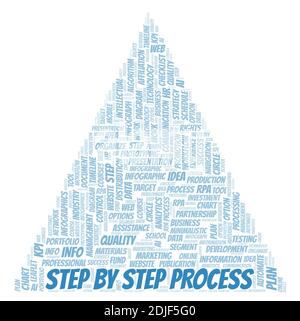 Step typography word cloud create with text only Stock Photo - Alamy