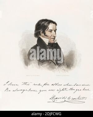 Davy Crockett, David "Davy" Crockett (1786 – 1836) 19th-century ...