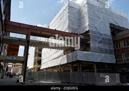 Castle Market Sheffield England, building demolition in progress ...