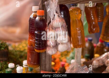 Spices sold at a popular fair Stock Photo - Alamy