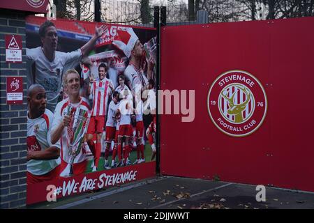 A general view of Stevenage FC’s ground, the Lamex Stadium Stock Photo ...