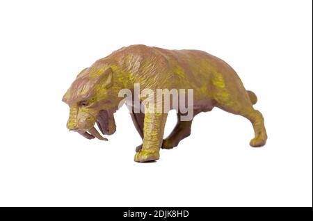 Sabre Toothed Tiger plastic toy Stock Photo - Alamy
