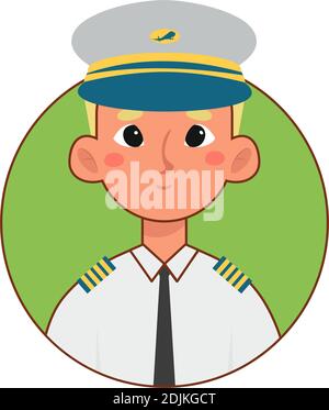 Isolated pilot man professions jobs icon- Vector Stock Vector Image ...