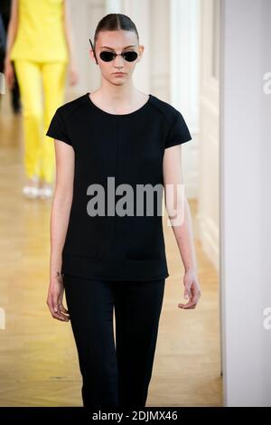 A model walks on the runway at the Courreges fashion show during Fall ...
