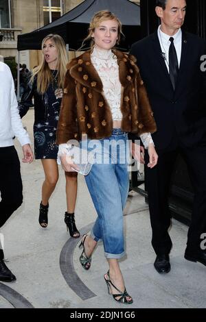 Diane Kruger arriving at the Valentino show as a part of Paris Fashion ...