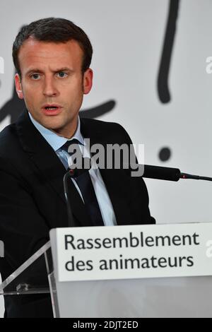 Founder and president of the political movement En Marche and candidate ...