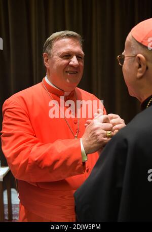 Cardinal Joseph William Tobin attends a mass on the fifth of nine days ...