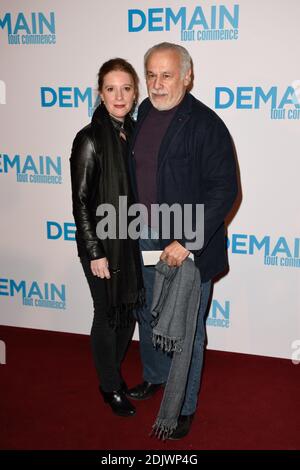Francis Perrin and his wife Gersende Dufromentel attending the Demain ...