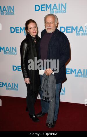 Francis Perrin and his wife Gersende Dufromentel attending the Demain ...