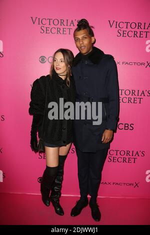 EDITORIAL USE ONLY. Stromae and his wife arriving at the Victoria’s ...