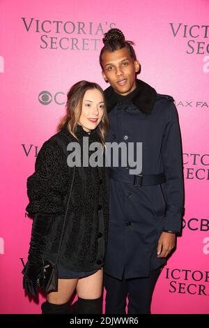 EDITORIAL USE ONLY. Stromae and his wife arriving at the Victoria’s ...