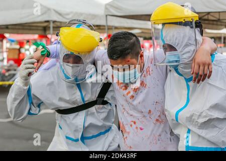 Quezon, Philippines. 15th Dec, 2020. A bomb disposal robot from the ...