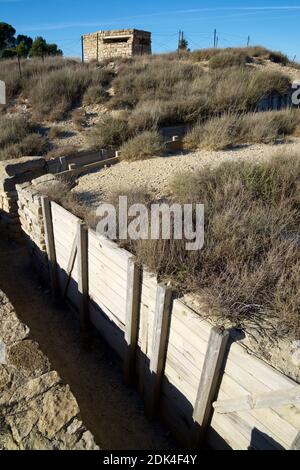Reconstruction of a defensive position used during the Spanish civil ...