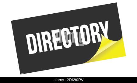 DIRECTORY text written on black red sticker stamp Stock Photo - Alamy