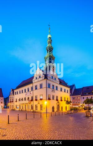 Market with town hall Pirna. Market with town hall Stock Photo - Alamy