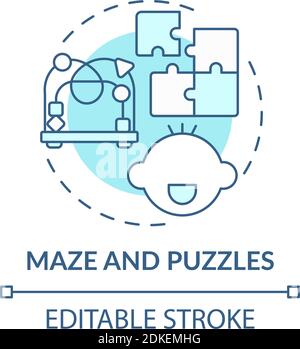 Puzzles turquoise concept icon Stock Vector Image & Art - Alamy