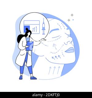 Face lifting abstract concept vector illustration Stock Vector Image ...