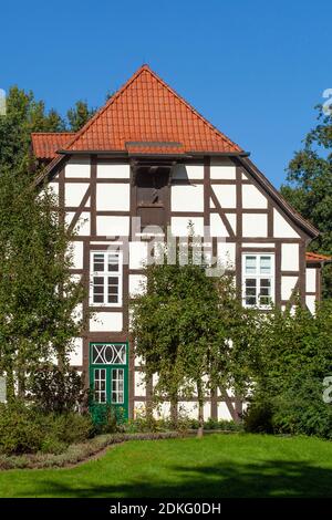 Freudenburg, half-timbered house, Bassum, Lower Saxony, Germany, Europe ...