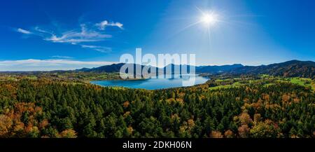 High aerial like - panorama view from Ornesvingen eagle Road ...