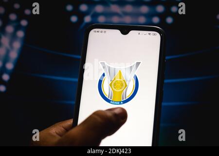 In this photo illustration, the logo of Brazilian steel company Gerdau ...