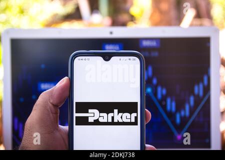 In this photo illustration the Parker Hannifin Corporation logo seen ...