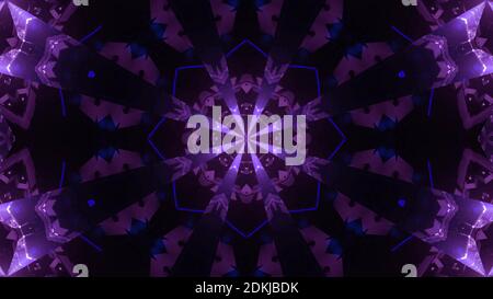 Cool blinking science fiction star kalaidoscope 3d illustration design ...