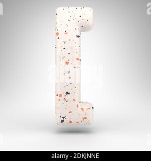 Left square bracket symbol on white background. Iron 3D rendered sign ...