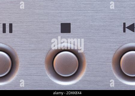 Audio Buttons Control Play Pause Stop Symbol Icons Concept Stock Photo ...