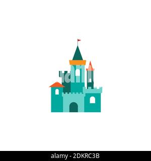Magic farirytale Castle. cartoon icon. Tower, fortress. fairy tale ...