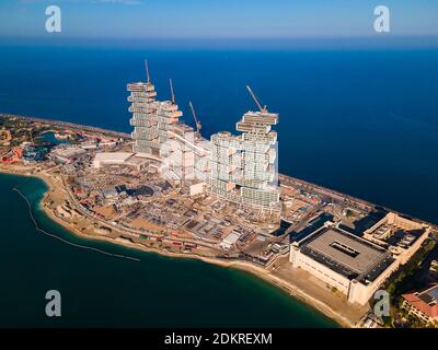 The Royal Atlantis Resort & Residences under construction on the Palm ...