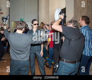 Model Hyunji Shin at Ferragamo fashion show, Milano, Italy February ...