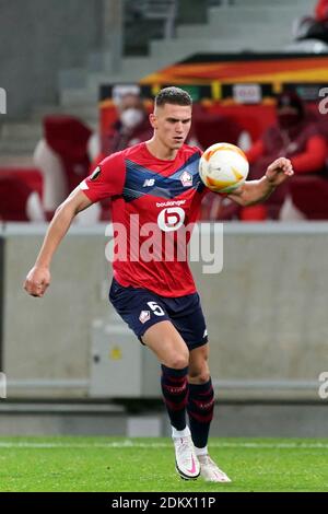 Sven Botman of Lille OSC runs with the ball during the UEFA Europa ...