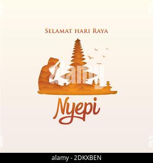 Selamat hari raya Nyepi. Translation: Happy Day Of Silence Nyepi ...