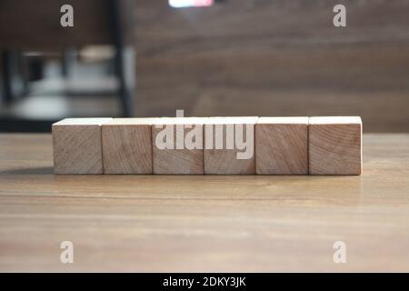 Six wooden blocks isolated on white background. Blank. Empty. Pyramid ...