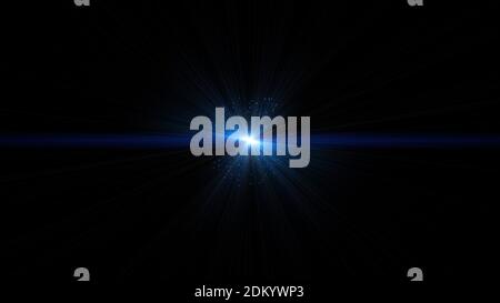 particle light explosion in space, illustration render Stock Photo - Alamy