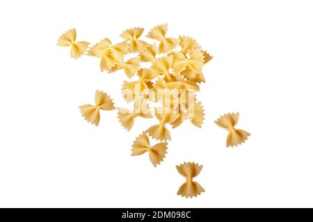 pasta bows isolated on white background Stock Photo - Alamy
