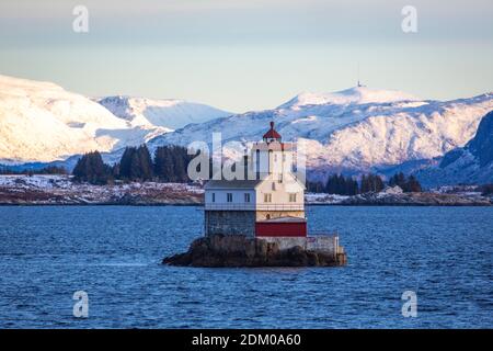 Old lighthouse Stabben Fyr near Florø in Norway Stock Photo - Alamy